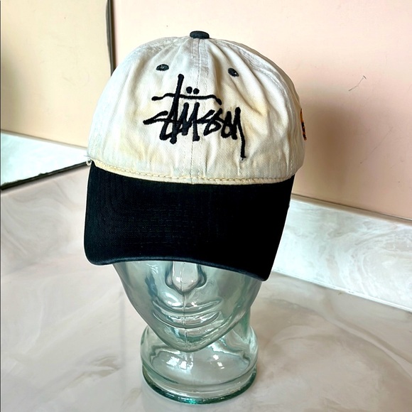 Stussy | Accessories | Vintage 9s Stussy Black And Cream Cap | Poshmark